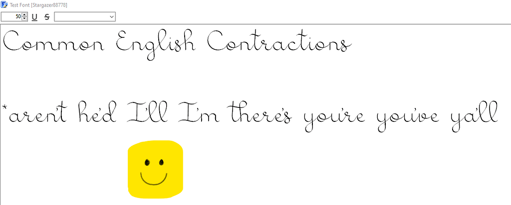 Script Font - Using the Apostrophe - FontCreator - Support - High-Logic ...