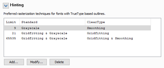 [FIXED] Cannot export TTF font with proper hinting - FontCreator - Bug Reports - High-Logic Forum