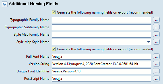 [Solved] FontCreator name in exported font - FontCreator - Support - High-Logic Forum